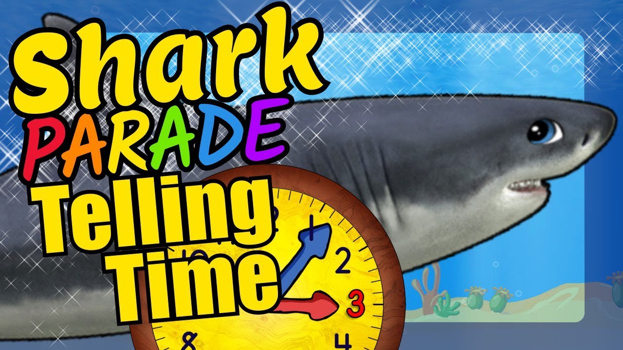 Sharks Teaching How to Tell Time on a Clock Educational Video for Kids ...