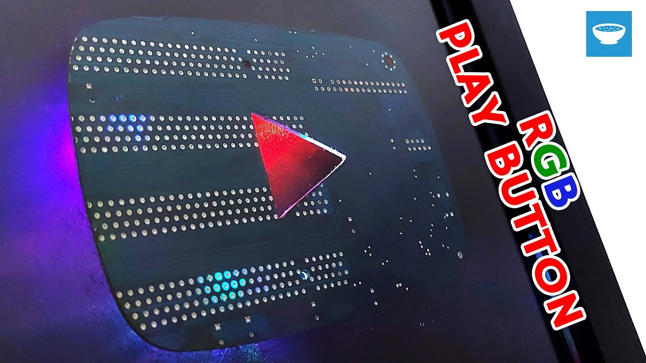 I made my custom play button award from an old computer motherboard ...