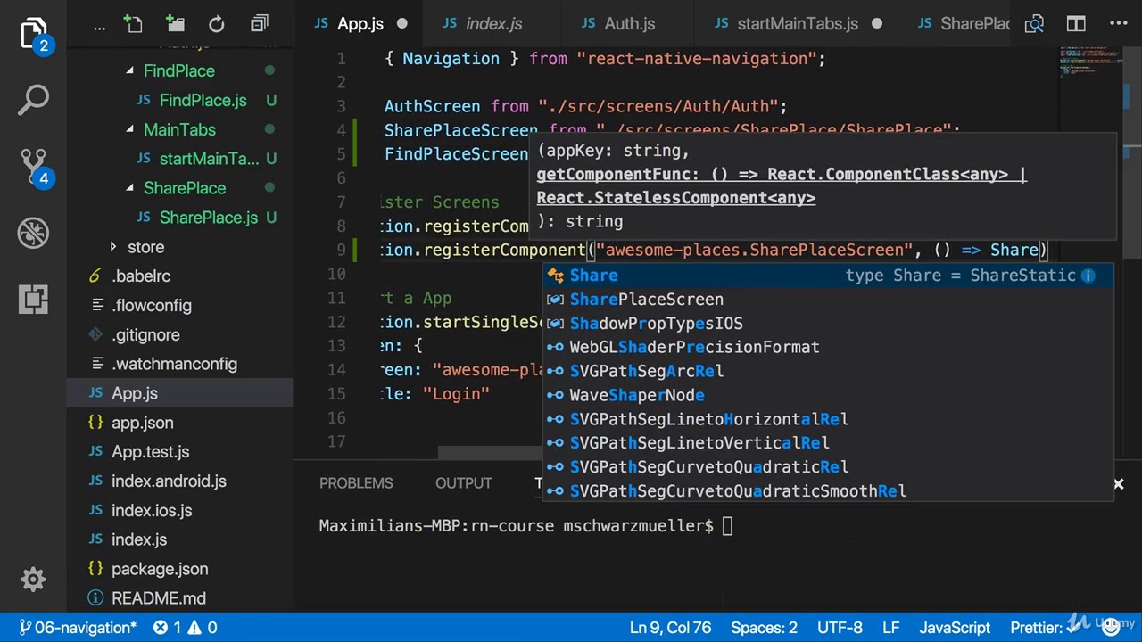 070 Adding a Tabs Screen Tabs Navigation - YouTube