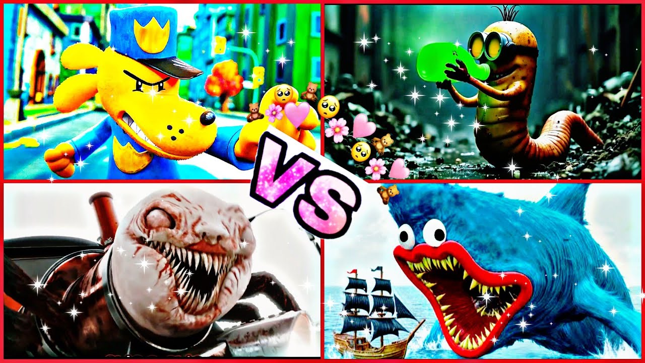 "DogMan 🆚 Minion Transformation🆚Choo Choo 🆚 Huggy Wuggy Shark | EPIC ...