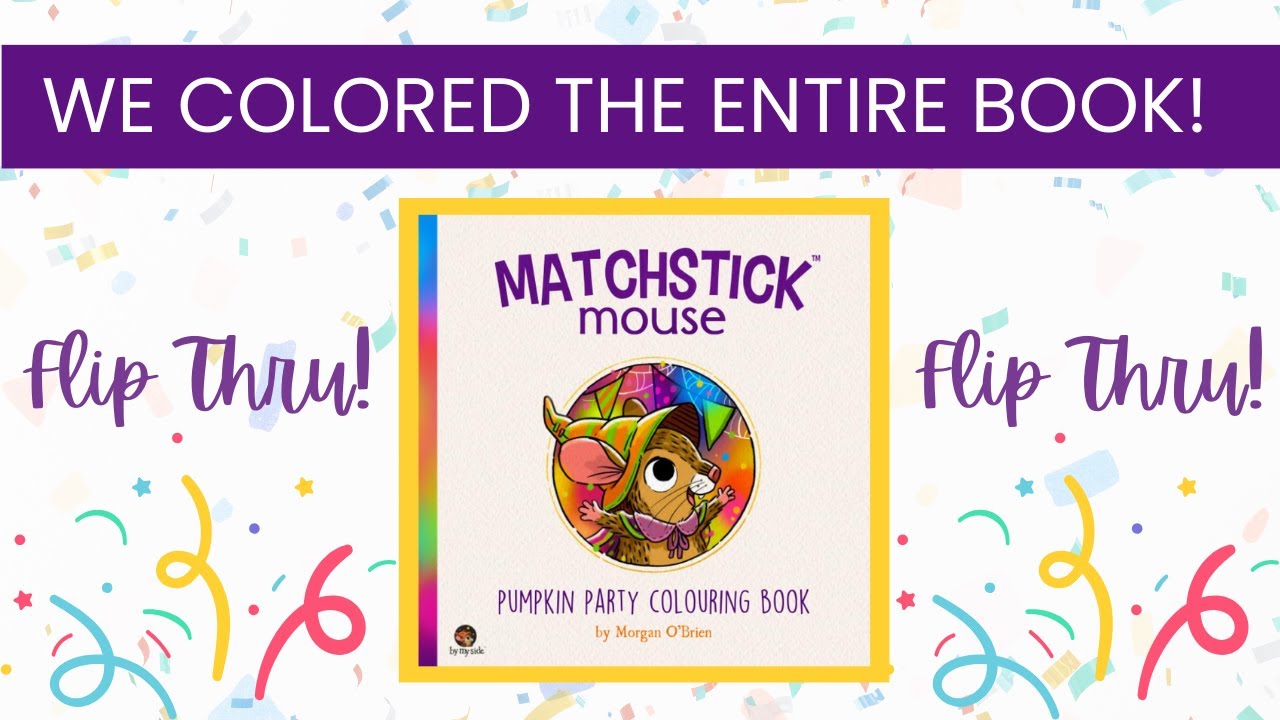 Completed Book! Matchstick Mouse Pumpkin Party Project- Flip Thru - YouTube