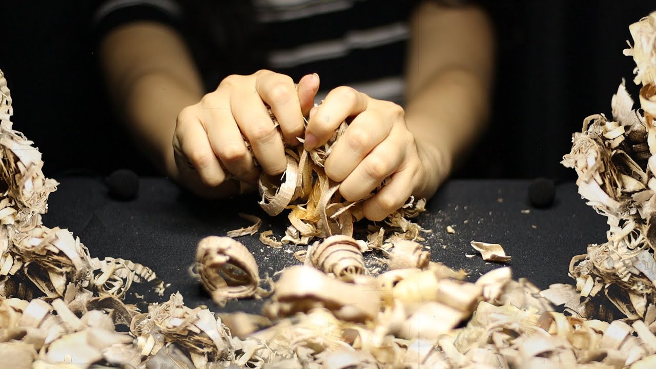 ASMR Wood Shavings Relaxing Sounds | Binaural - YouTube
