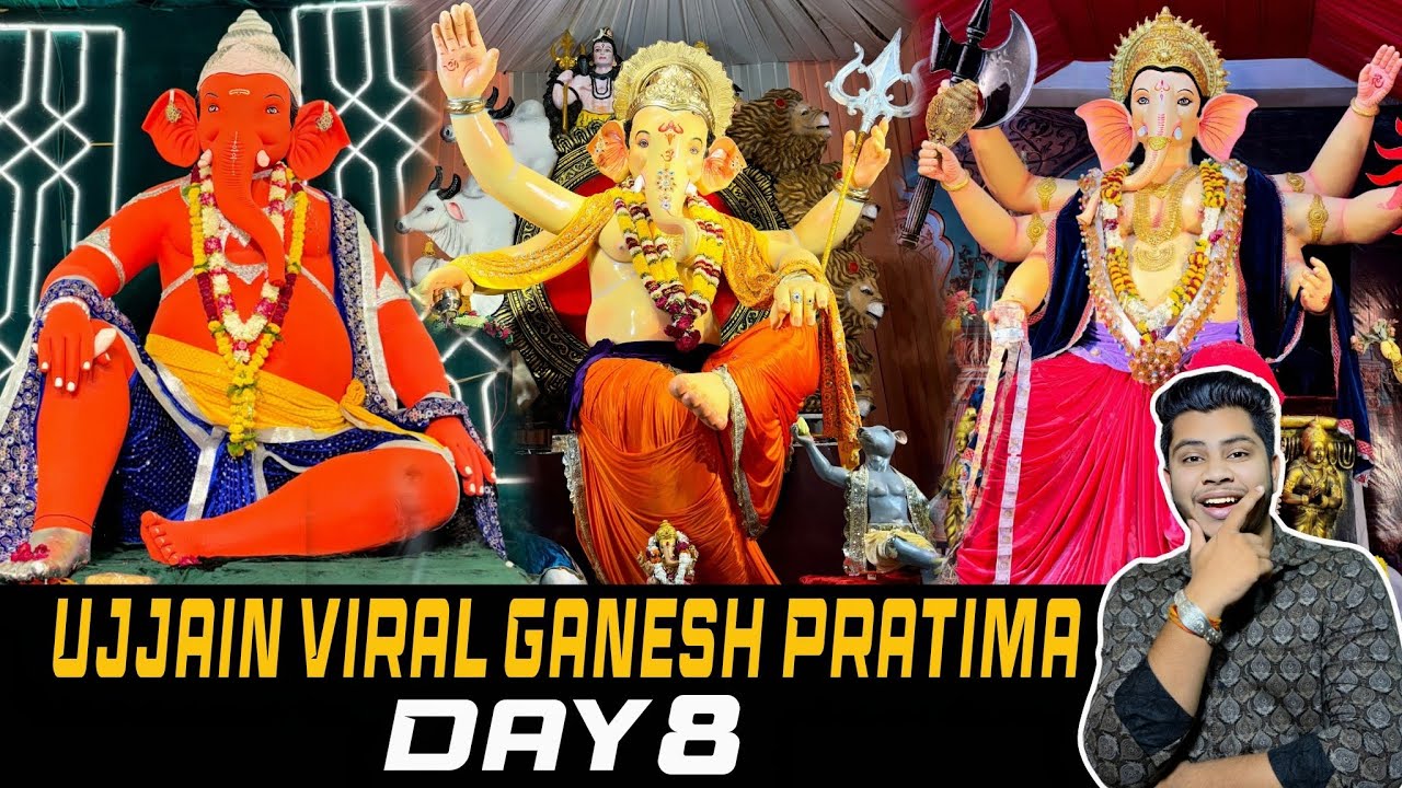 Day 8 Viral Ganesh Pratima🔥 Explore In Ujjain 😍 jaycreationvlogs - YouTube