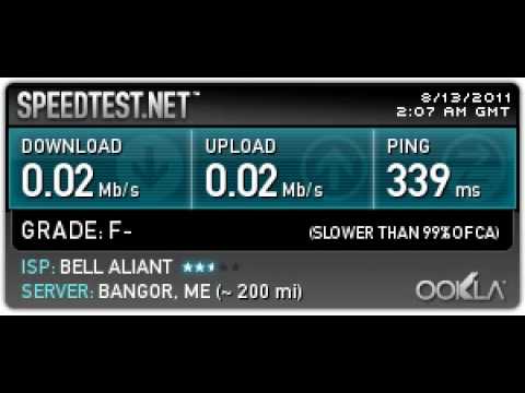 Bell Aliant High Speed Ultra Internet Speed - YouTube