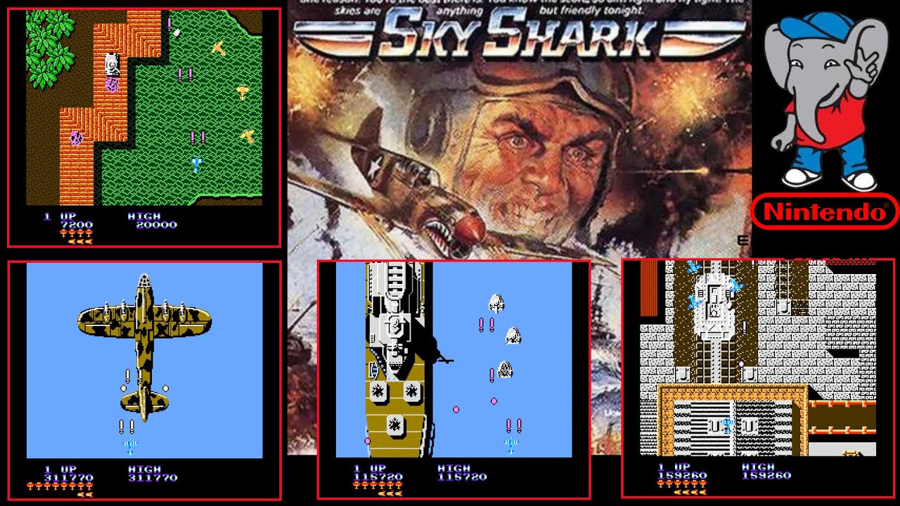 Sky Shark (NES / Денди) - Прохождение без урона. НЕ СПЛЮЩЕННАЯ картинка ...