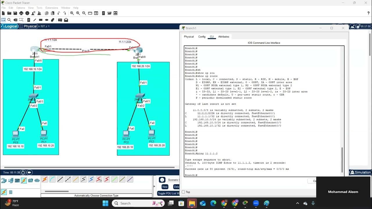 How to Configure Static Routing, How Router will learn Routing table with example - YouTube