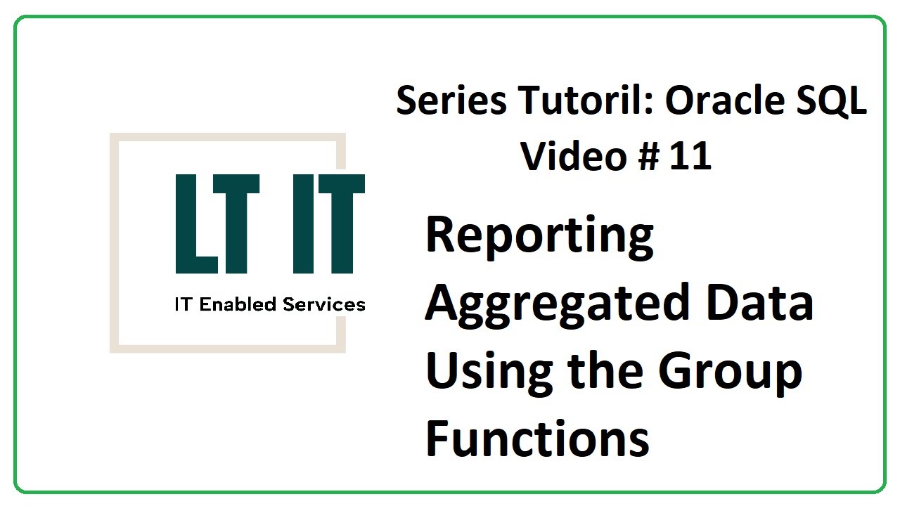 Oracle Sql Lesson 6 Part 2 Reporting Aggregated Data Using The Group 8120