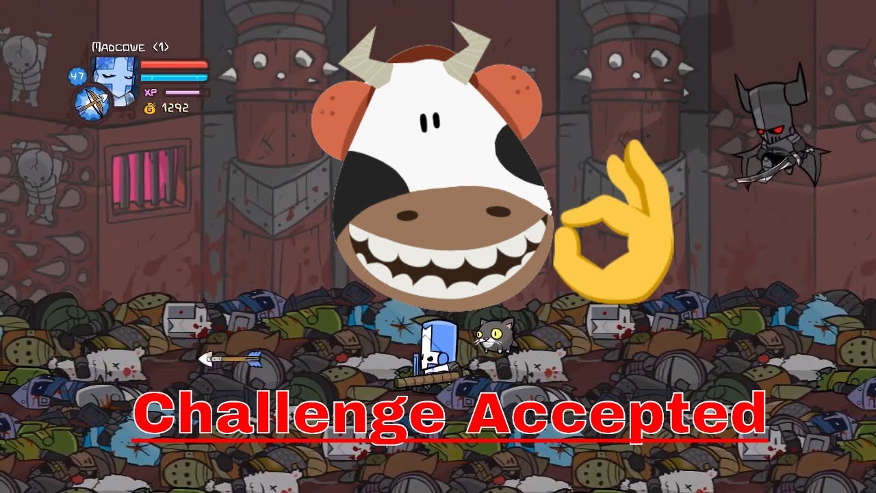 Castle Crashers Challenge: Necromancer, bow only - Madcowe - YouTube
