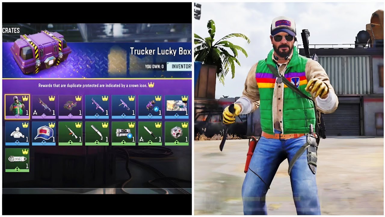 TRUCKER LUCKY BOX WITH WOODS TRUCKER BR GAMEPLAY CODM S6 LEAKS 2024 COD ...