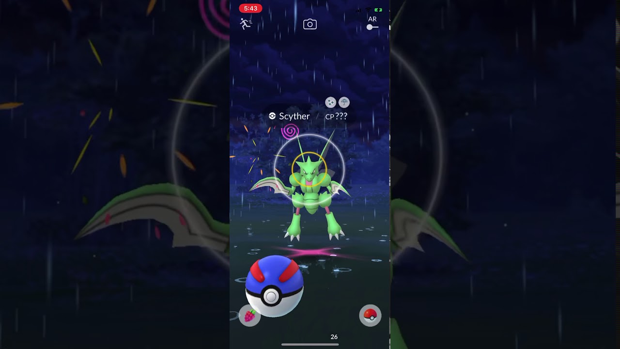 Catching Shiny Scyther In Pokémon Go - YouTube