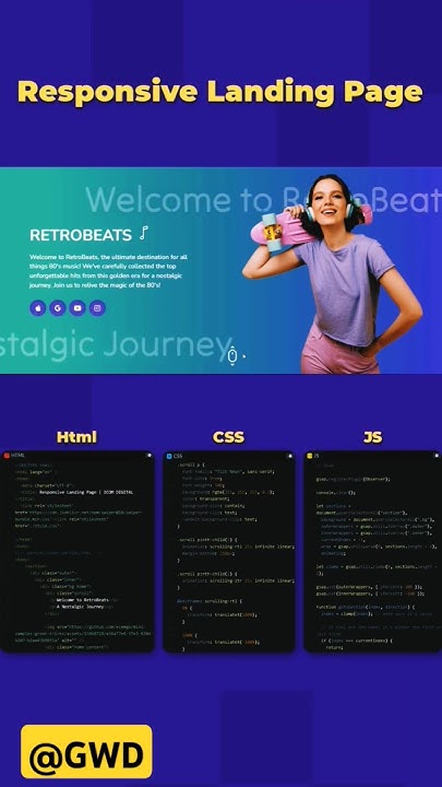 landing page #coding #css #html #javascript #programming #ytshorts #shorts #viralvideo # ...