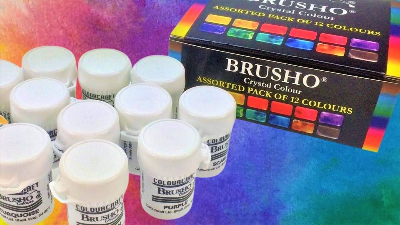 Painting With Powder! Brusho Powder Watercolor Review & Artworks - YouTube