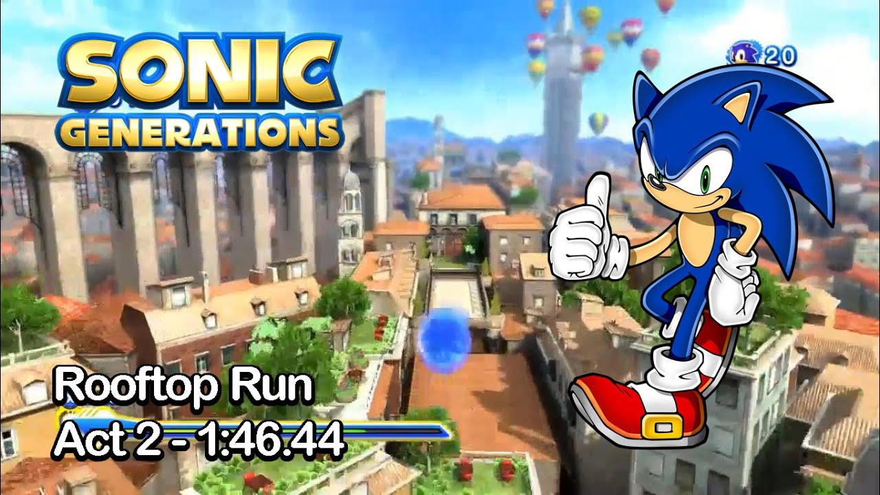 Sonic Generations - Rooftop Run - Act 2 - 1:46.44 - YouTube
