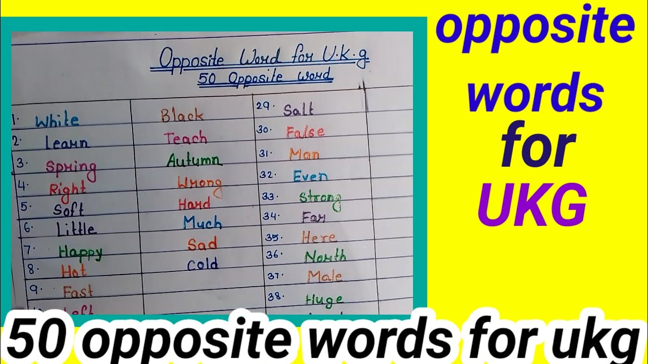 Opposite Words For Ukg 50 Opposite Words lkg 1st 2nd Class Opposite opposite-words-for-ukg-50-opposite-words-lkg-1st-2nd-class-opposite