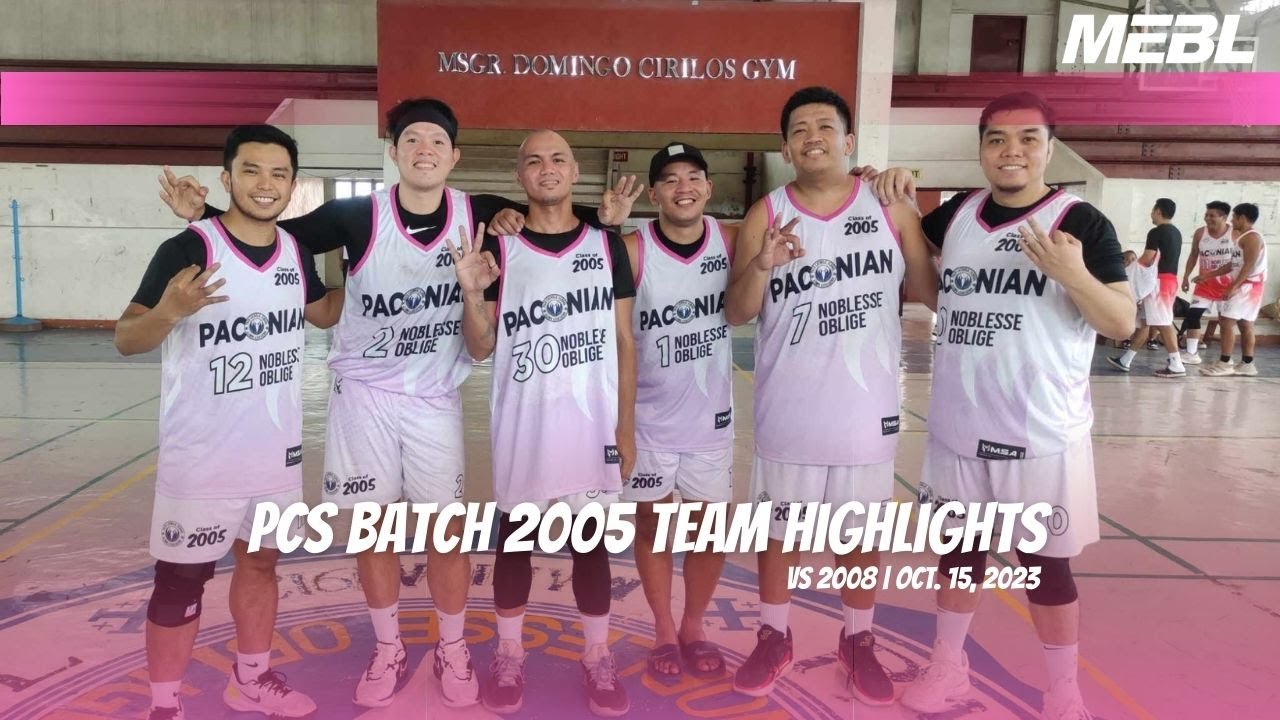 PCS BATCH 2005 TEAM HIGHLIGHTS VS 2008 | OCTOBER 15, 2023 - YouTube
