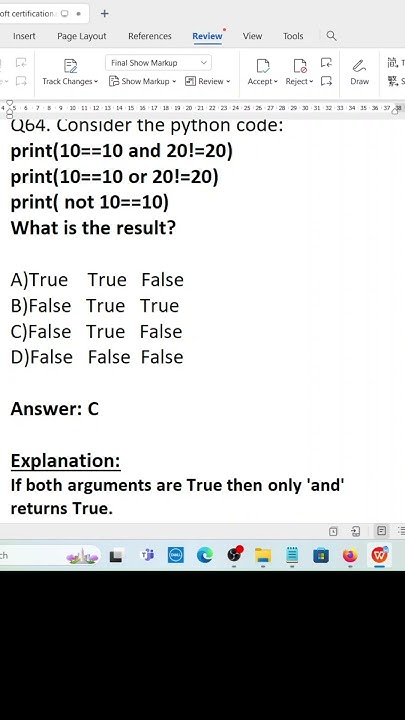 Python Certification Exam Question 64 Coding Python Programming 6288