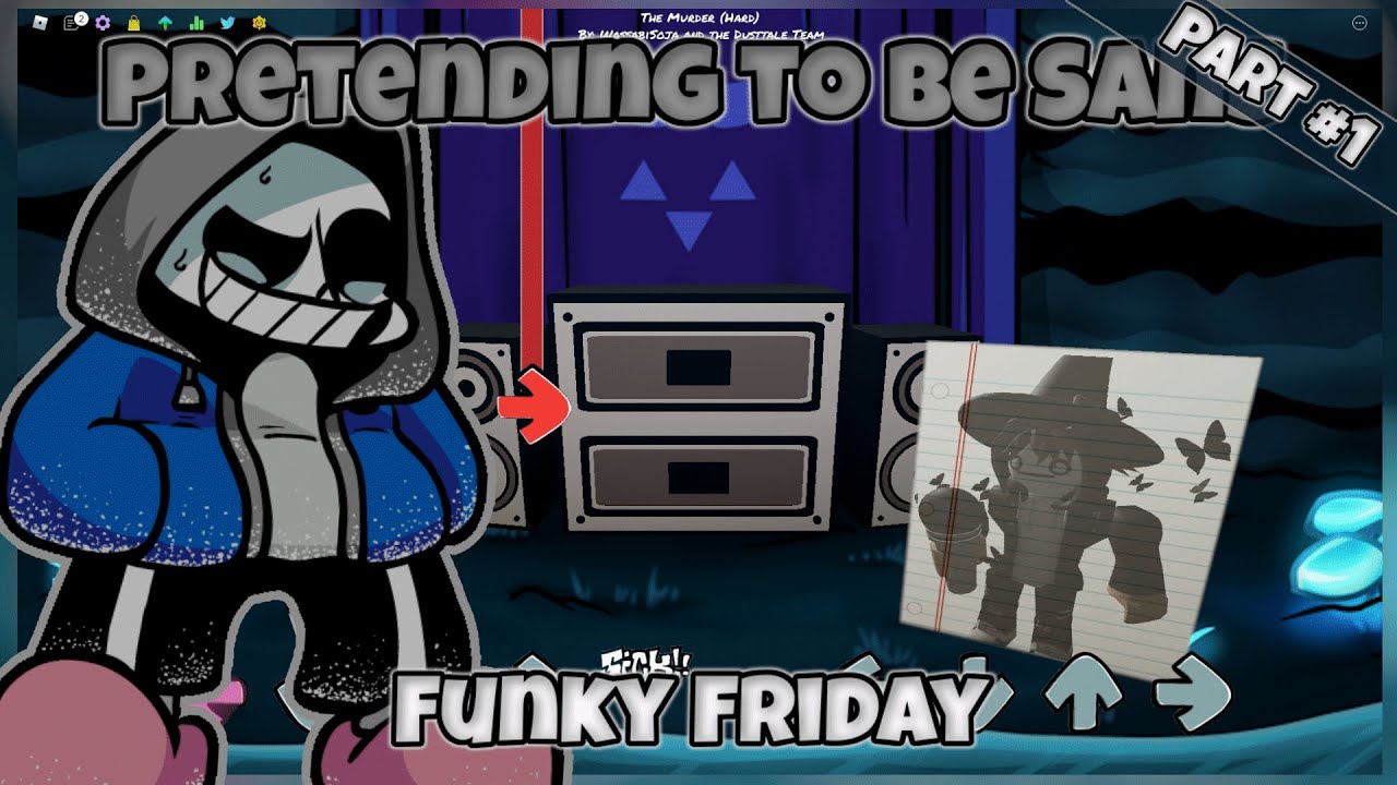 Pretending to be Dusttale Sans in Funky Friday (1/?) - YouTube