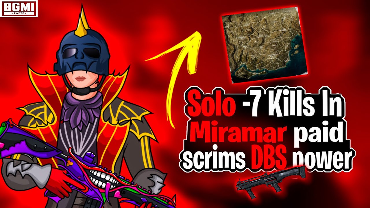 Solo-7 Kills 😎 | In Paid Scrims | DBS Power (Pov- Harsh) - YouTube