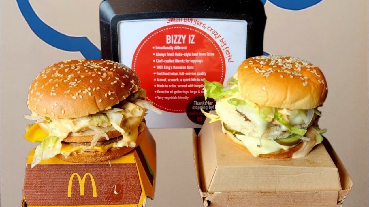 New - Bizzy Burger BIG MAC vs BIG MARK Challenge - YouTube