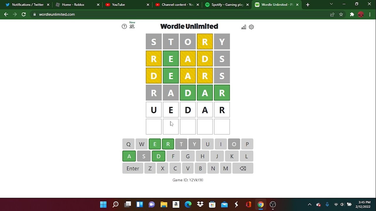 Playing Wordle Unlimited Until I Get The Word Wrong - YouTube