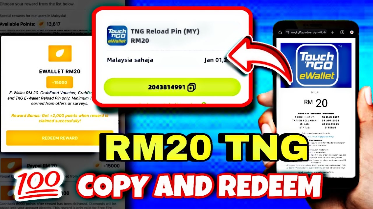 Cara claim free je reload PIN RM20 di touch n go (TERBARU 2024) - YouTube