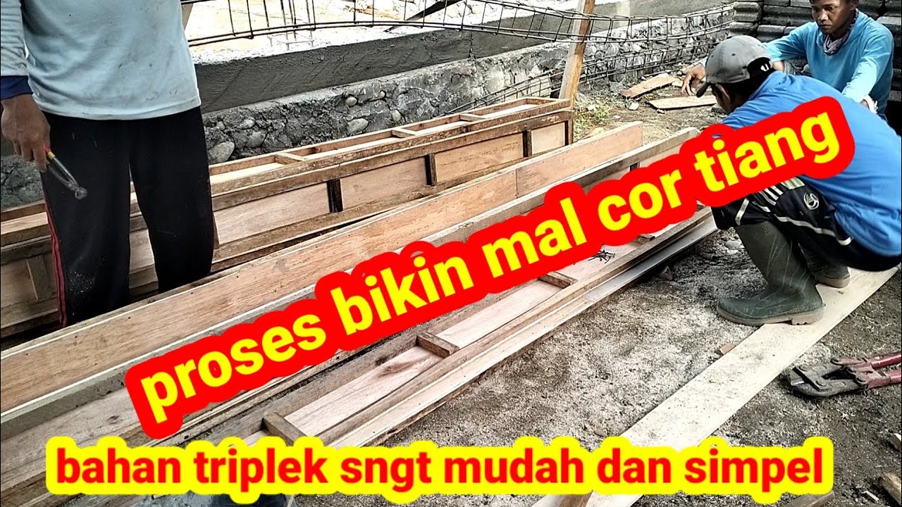 cara bikin mal cor tiang bahan triplek - YouTube