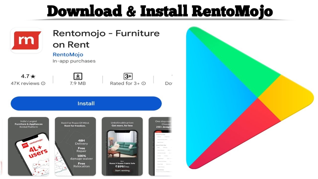 How to Download and Install RentoMojo App on Android | Google Play ...