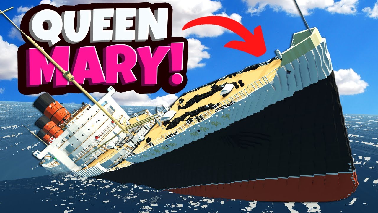 NEW Queen Mary Sinking Ship Survival in Stormworks! - YouTube