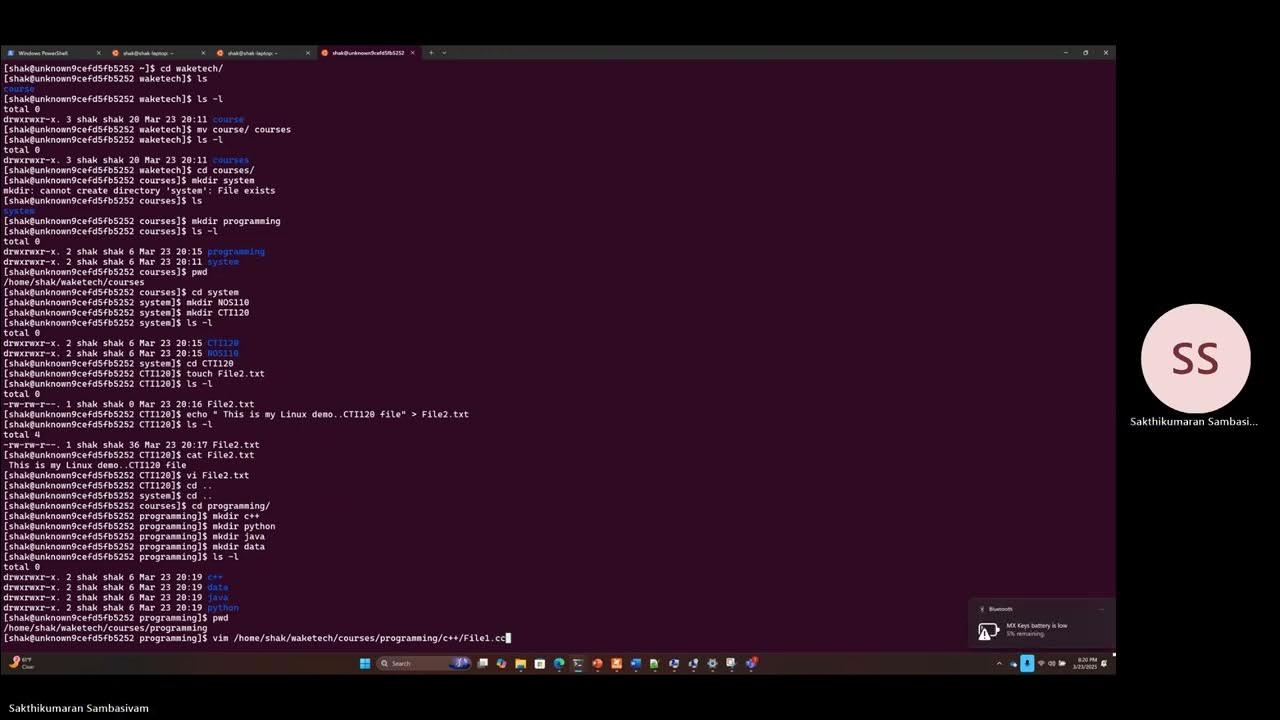 Linux Cmds Demo - YouTube
