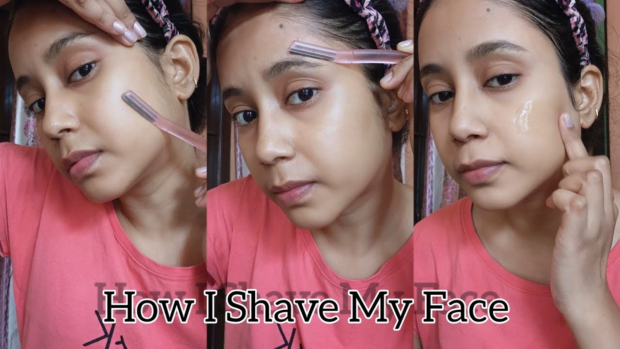How I Shave My Face With a *Facial Razor* | - YouTube
