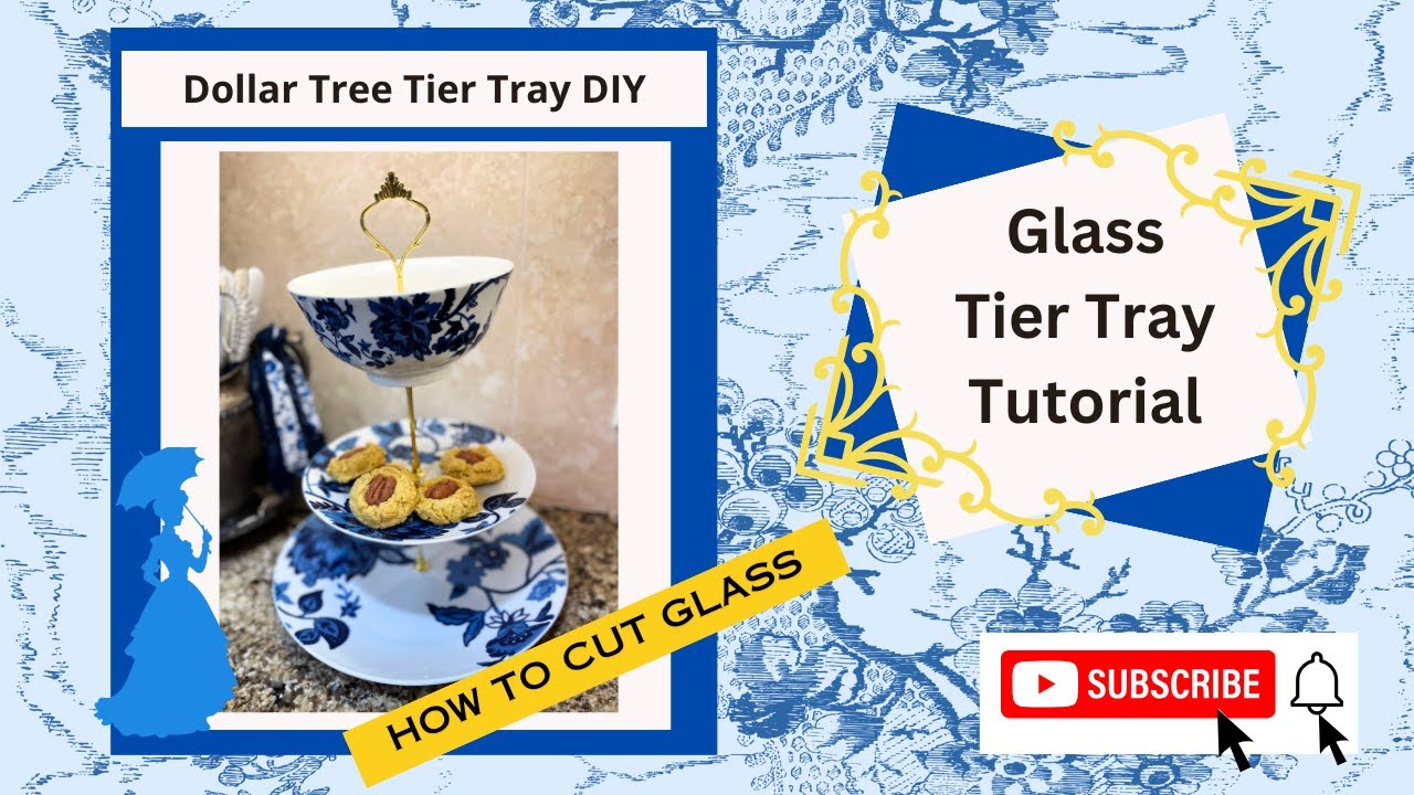 How to Make a Glass Tier Tray, Dollar Tree Tier Tray - YouTube