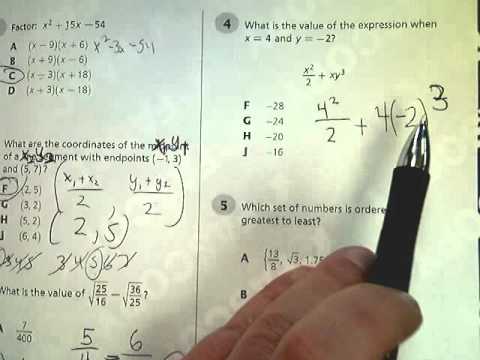 Question 4 - Tennessee EOC Algebra 1 Practice Test - YouTube