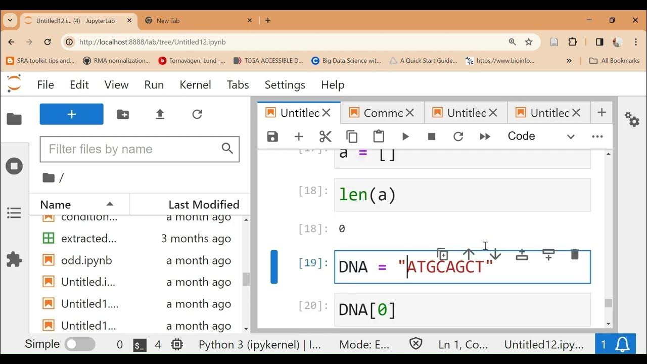 Python in Bioinformatics - L6 - Sequences - YouTube
