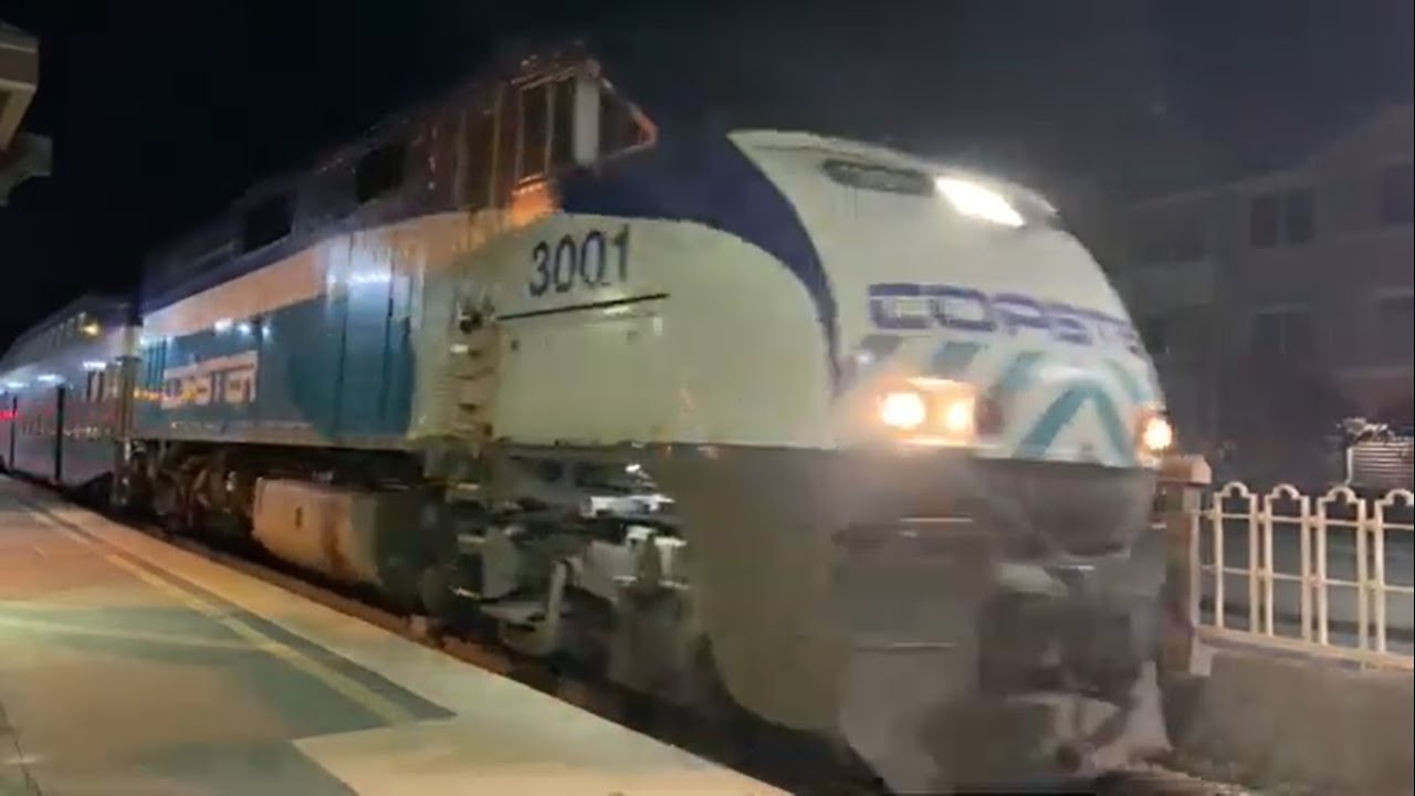 NCTD Coaster F59PHI 3001, F40PHM-2C 2103, SC-44 test trains, Amtrak Pac ...