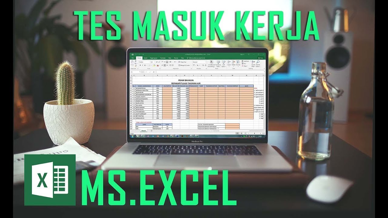 TES MASUK KERJA MS EXCEL (TUTORIAL) - YouTube TES MASUK KERJA MS EXCEL (TUTORIAL) - YouTube