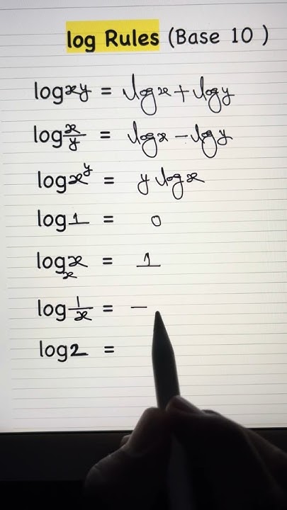 Log Rules (logarithmic ) #shorts #logarithm - YouTube