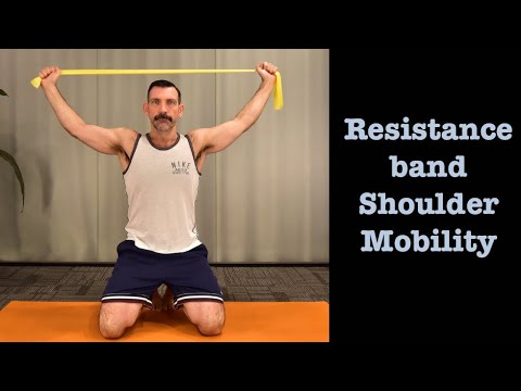 Shoulder mobility with resistance band - YouTube