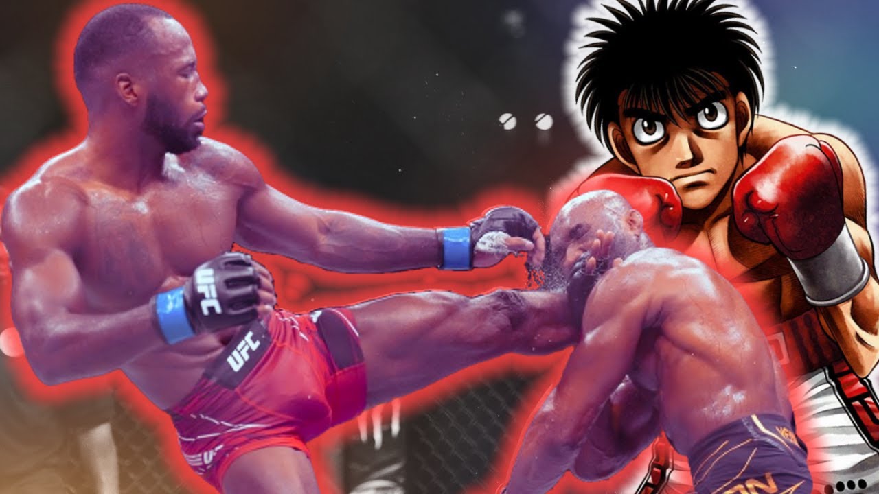 Leon Edwards KOs Kamaru Usman but it's an anime - YouTube