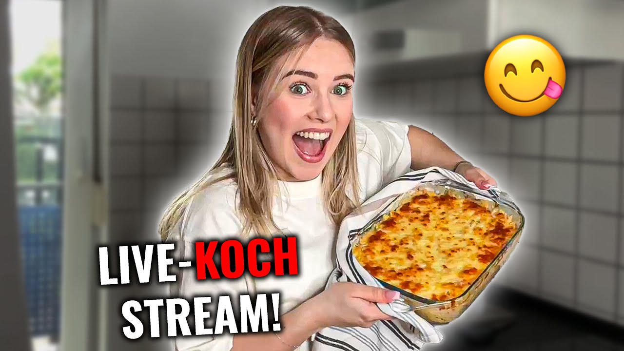 ICH MACHE EINEN NUDELAUFLAUF!😂🥘 (fast verkackt..) LIVE-KOCHSTREAM ...