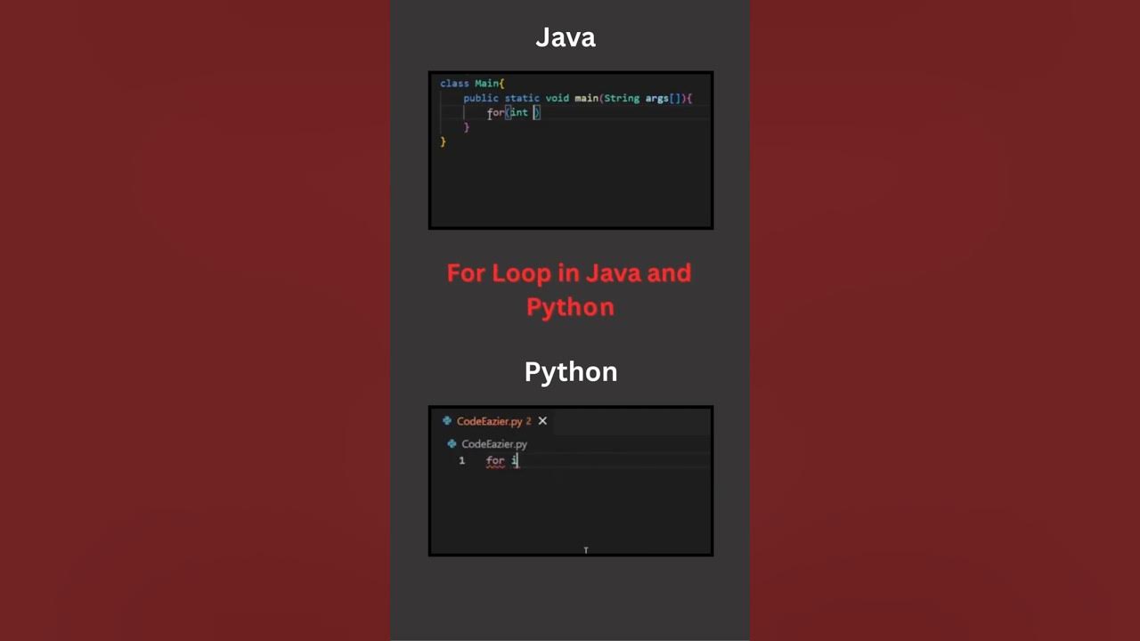 For Loop in Java & Python 🚀 Fast Beginner Tutorial - YouTube