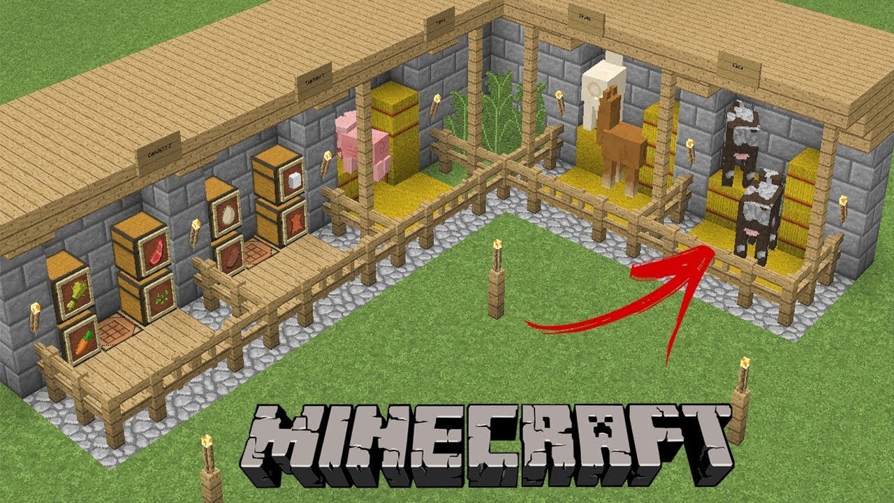 ️minecraft Tutorial EstÁbulo Para Os Animais O Melhor JÁ Feito
