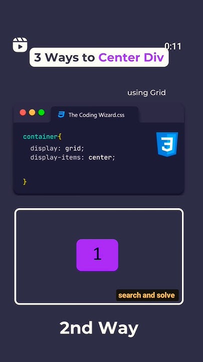 How to cener div using css | 3 way to div center in 14 second only - YouTube