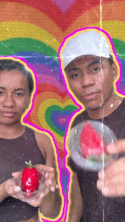 Provando morango do amor #shorts - YouTube