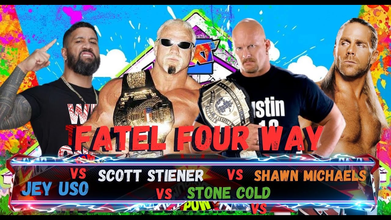 Jey Uso vs Scott Stiener vs Stone Cold vs Shawn Michaels (NXT ...