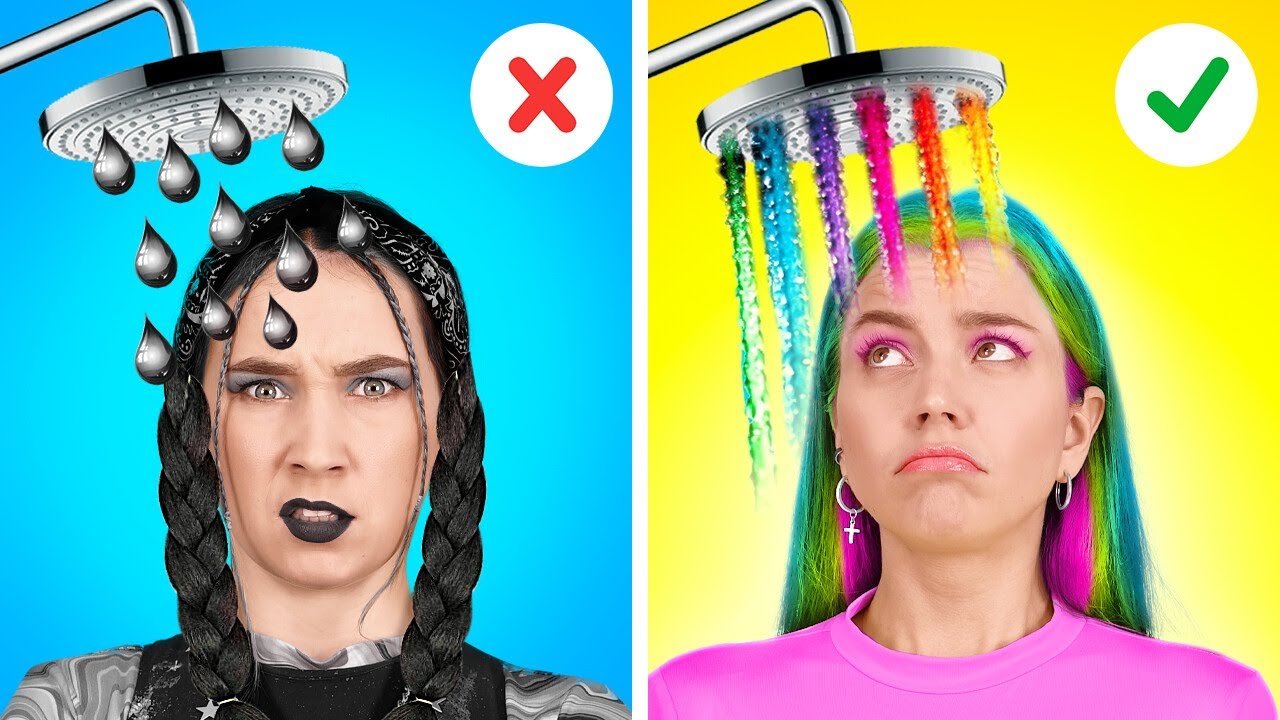 GOOD WEDNESDAY vs BAD ENID || Extreme Makeover, Funny Pranks ...