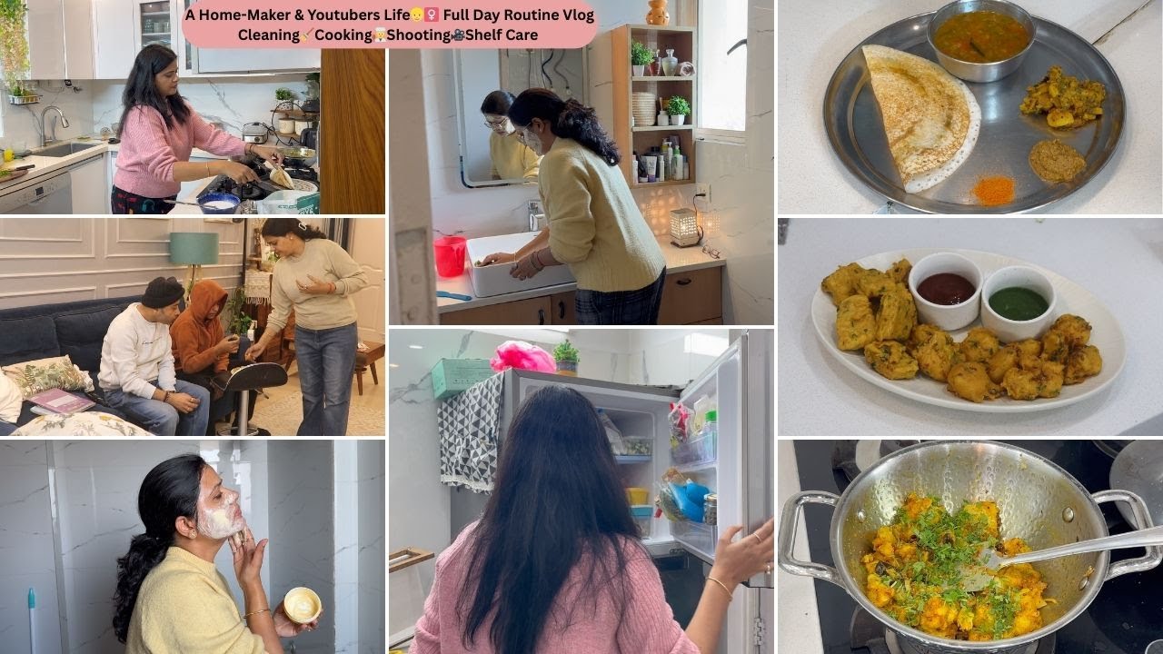A Home-Maker & Youtubers Life👱‍♀️ Full Day Routine Vlog | Cleaning🧹 ...