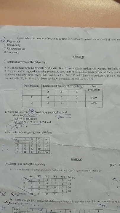 bca paper 4 sem optimization techniques paper mid first paper #shorts # bca - YouTube