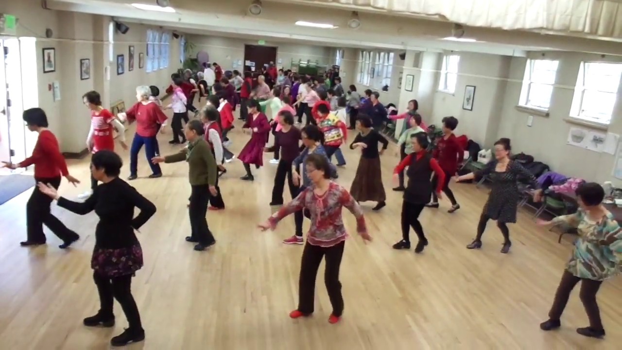 藍色探戈 Blue Tango, San Francisco GGPSC Chinese Line Dance Class - YouTube