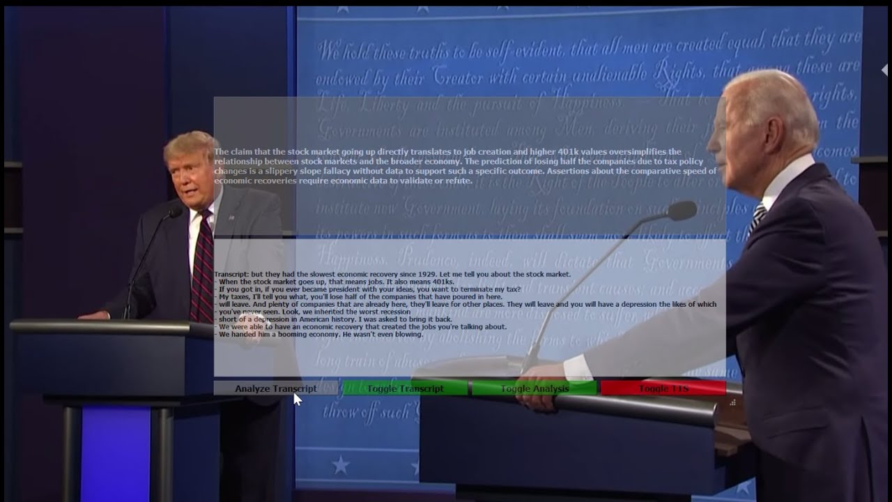 Real Time Fallacy detection Example - YouTube