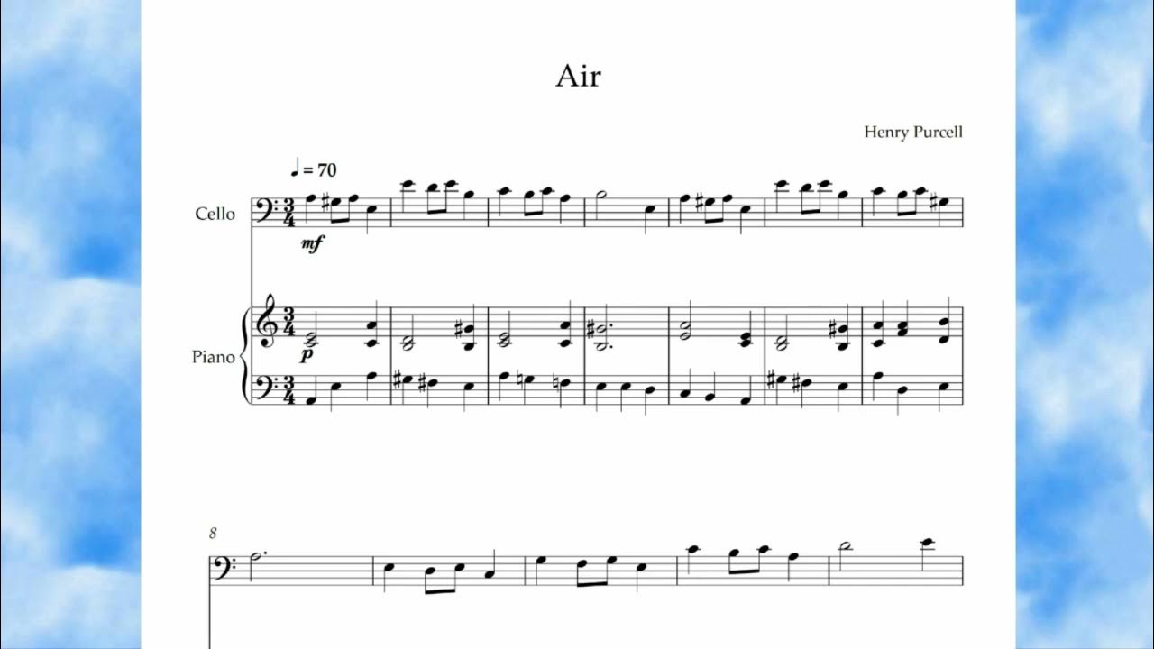 Air - Henry Purcell (Cello + Piano) - YouTube